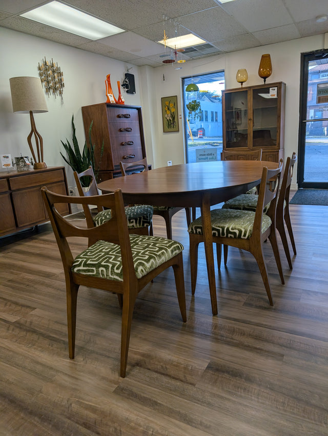 Fully Restored Drexel "Profile" Dining Set | Table with 2 Leaves and 6 ...